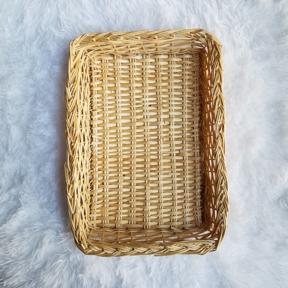 Vintage | Accents | Vintage Straw Rectangular Basket | Poshmark